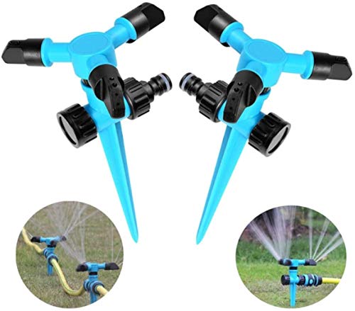 2Pack Garden Lawn Sprinkler, Large Area Covered Lawn, Courtyard, Garden, Roof Cooling. 360 Degree Rotating Sprinkler, Angle Adjustable, No Leakage, Durable.