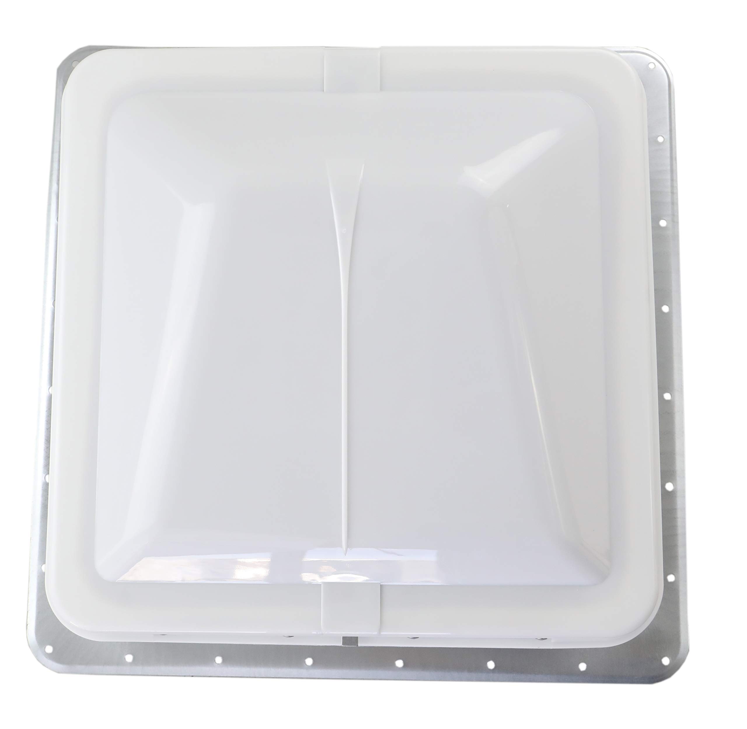 classAcustoms Heng's 71111A-C RV Roof Vent White Wegde Lid Non Powered Manual Crank Lid with Built in Screen and Galvanized Frame