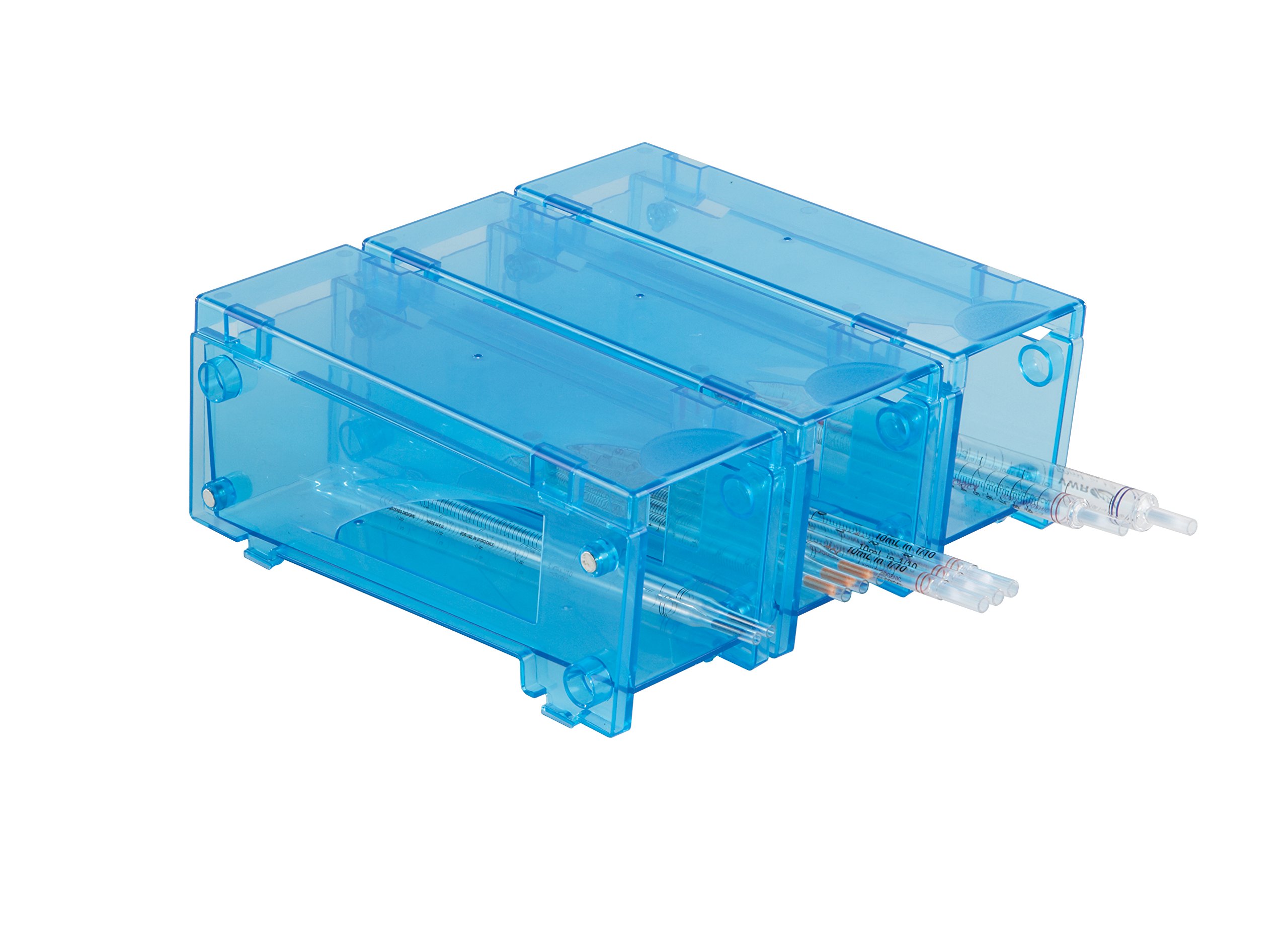 Heathrow Scientific HD20615M Blue Cargo Manual Pipette Rack, 95mm Width x 301mm Height x 127.5mm Depth (Pack of 3)