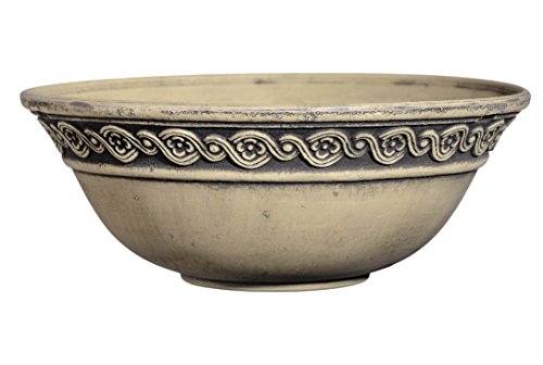 Classic Home and Garden Corinthian Bowl 12" Planter, Cast Concrete