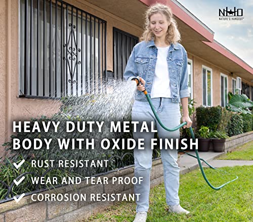 Hose Sprayer Nozzle – Premium Heavy Duty Garden Hose Nozzle - 9 Adjustable High Pressure Spray Nozzle Patterns - Water Hose Nozzle Best For Plants, Lawn, Car Wash, Patio, Dog -5 Extra Washers-SprayTec