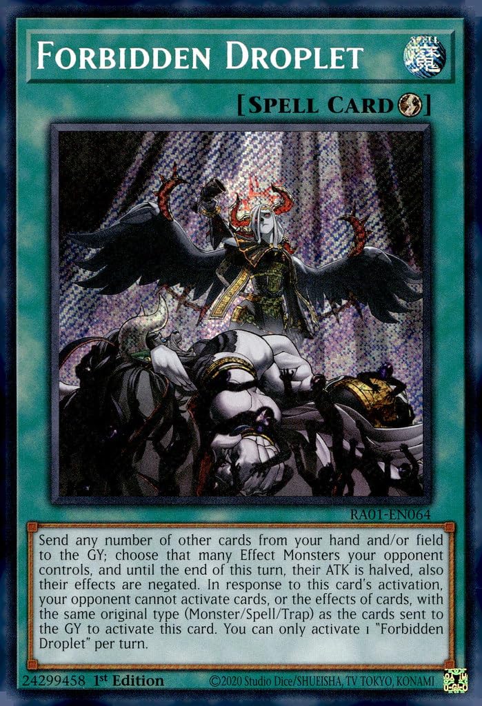 Forbidden Droplet - RA01-EN064 - Secret Rare - 1st Edition