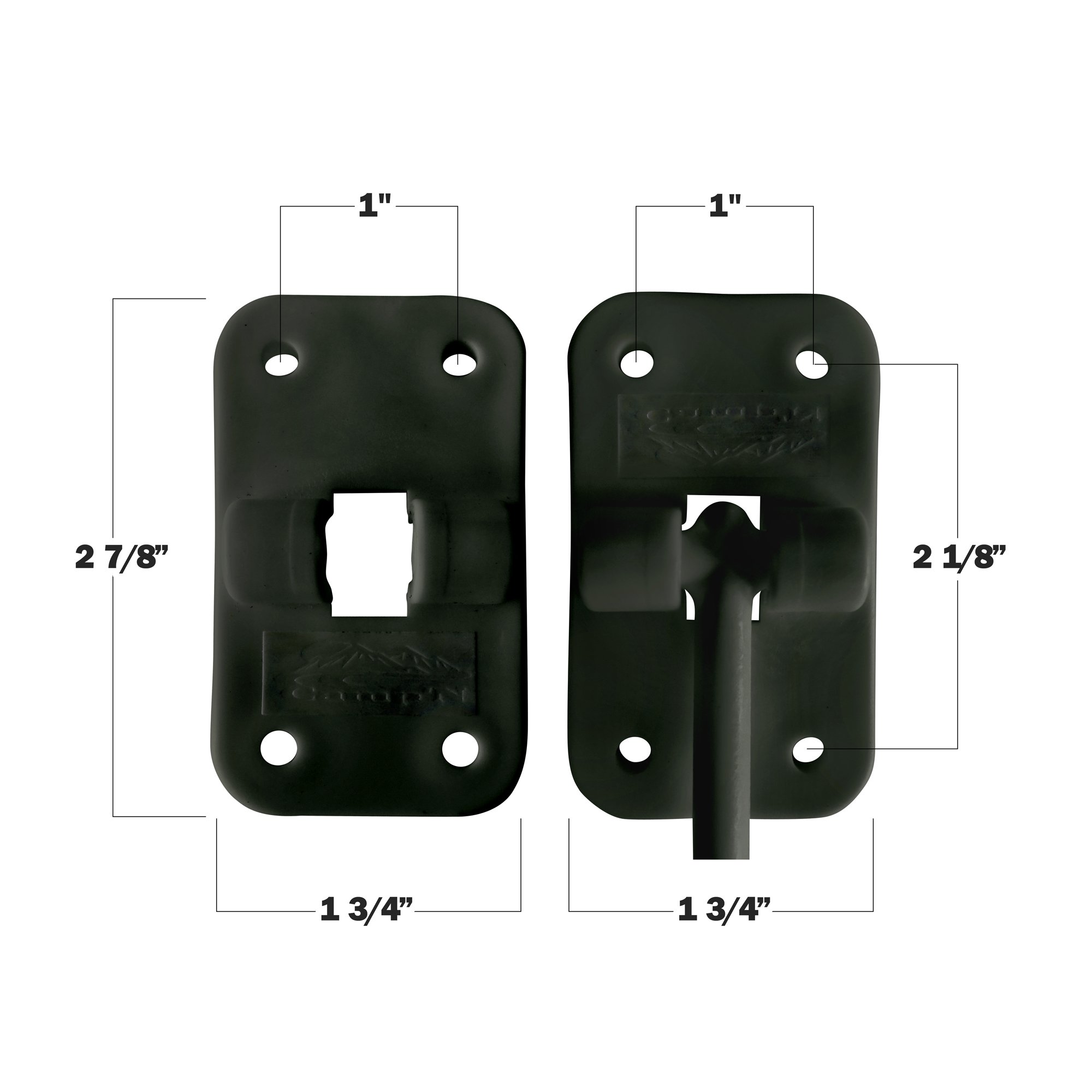 Camp'N 6" RV Door Holder and Latch - Camper & Trailer Door Catch - T Style OEM - Black 2 Pack with Hardware