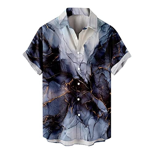 Mens 2023 Summer Fashion Casual T Shirt Short-Sleeved Round Neck Vintage Baseball Tees Letter Print Pullover Top Casual Sport Suit for Men Tshirt Golf Balls Men Yellow Shirts for Men