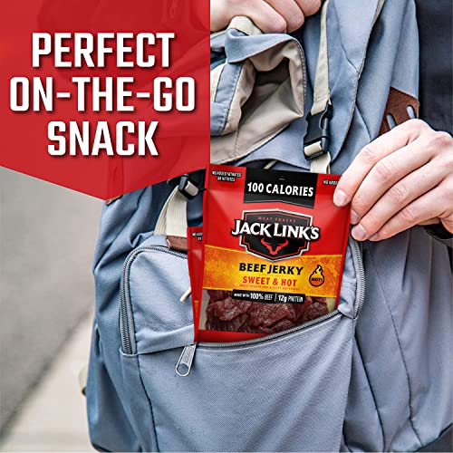 Jack Link’s Beef Jerky Bold Variety Pack – Includes Sweet & Hot, Jalapeno and Peppered Beef Jerky, Great Lunch Box Snack, Good Source of Protein – Pack of 15, 1.25 Oz Bags