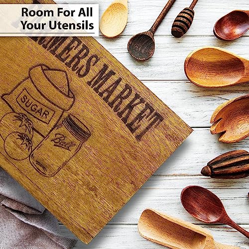 Wood Utensil Holders For Kitchen Farmhouse Utensil Holder For Countertop
