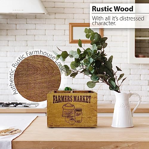 Wood Utensil Holders For Kitchen Farmhouse Utensil Holder For Countertop