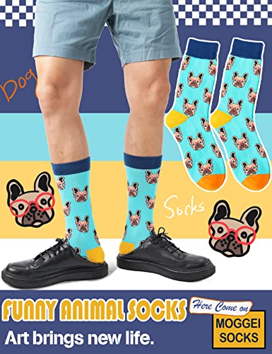 Funny Socks for Women Men Fun Cozy Crazy Cute Novelty Fashion Gift Breathable Cotton Boot Socks Stocking Stuffers(Cute - Animal Style A(12 Pairs),L)