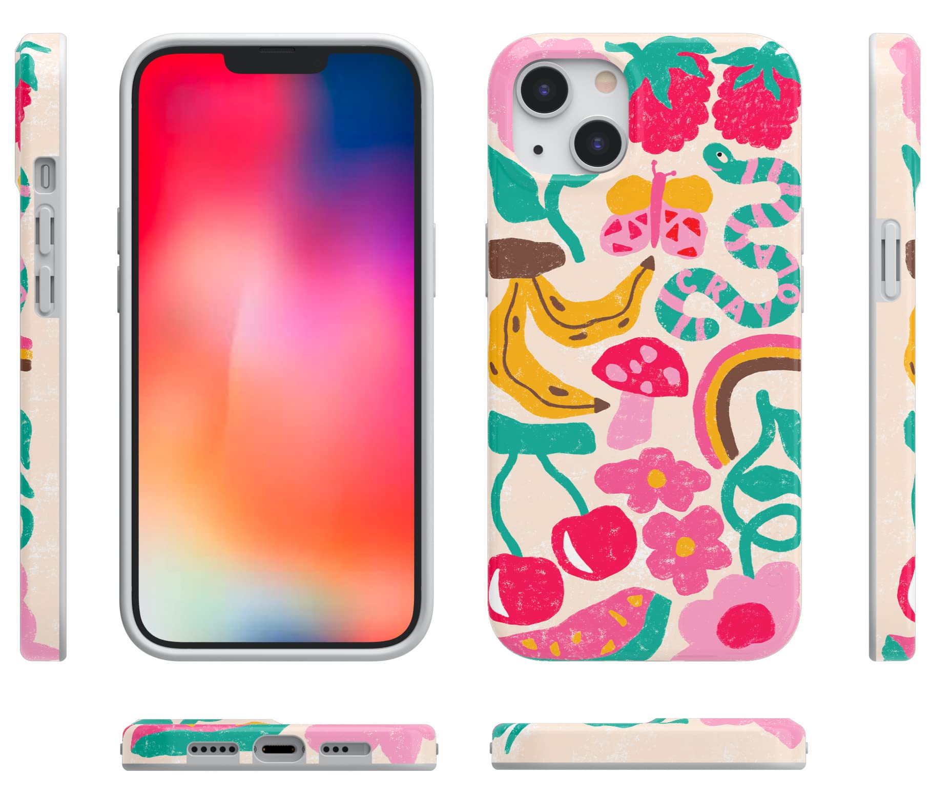 Casely iPhone 13 Case | Compatible with MagSafe | Doodle Bug | Crayola Crayon Case