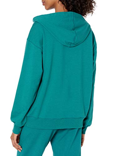 The Drop Women's Remi Loose French Terry Long Sleeve Hoodie Sweatshirt, Pacific Teal, XXS