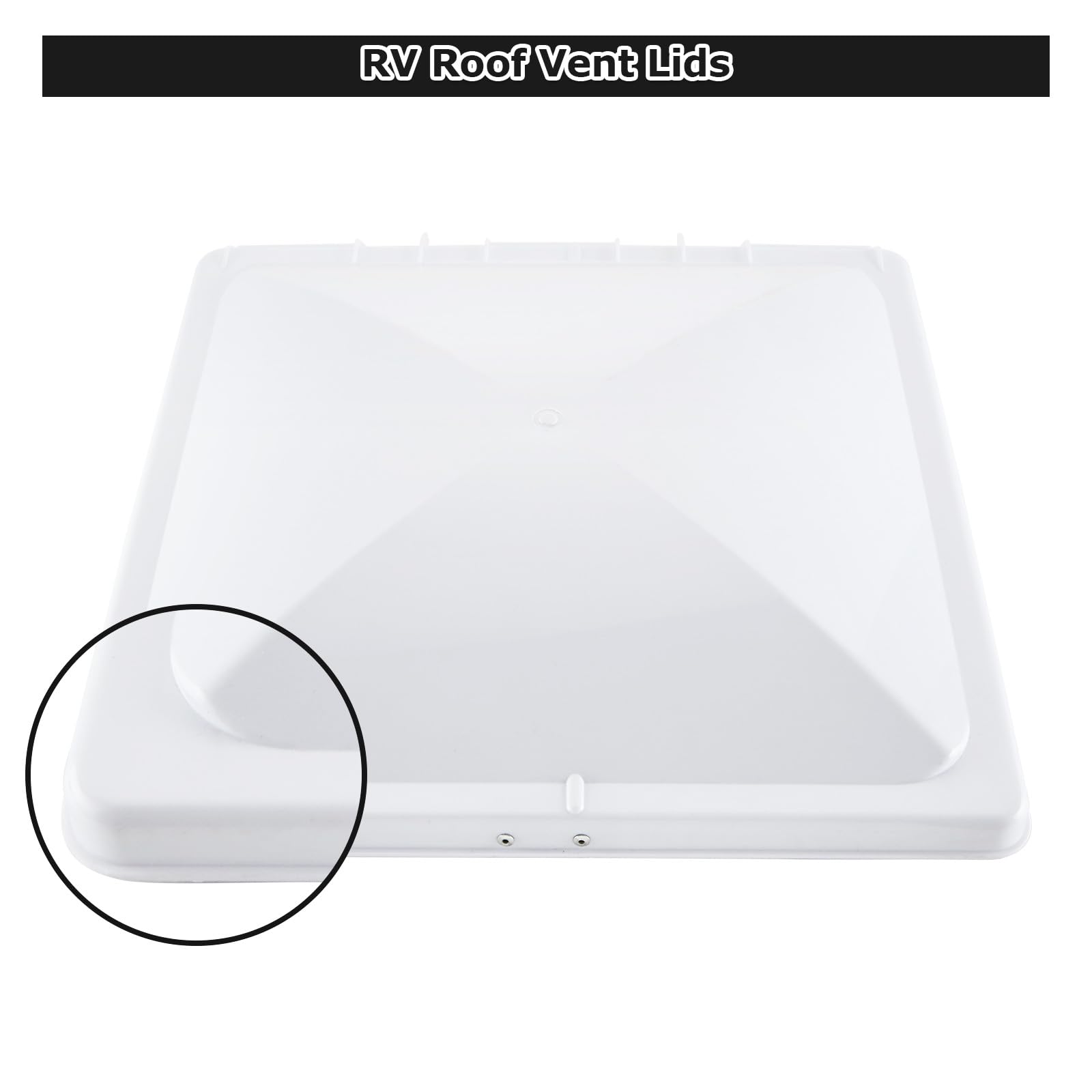 Oungy Rv Vent Covers for Roof RV Roof Vent Covers Compatible with 14 x 14 Inch Replacement Roof Vent Cover for Trailer Camper Motorhome, White