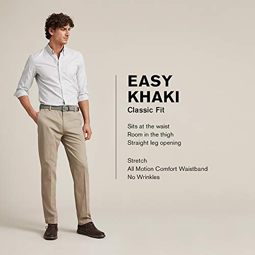 Dockers Men's Classic Fit Easy Khaki Pants (Standard and Big & Tall), Cloud, 36W x 29L