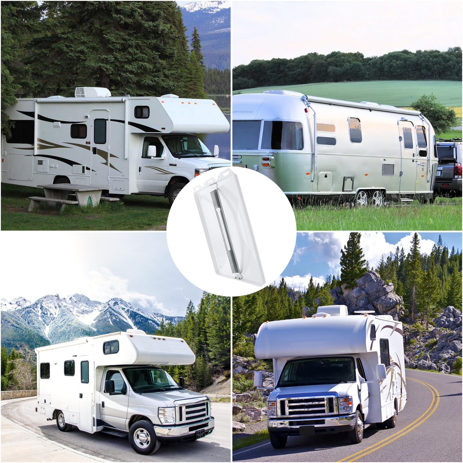 Oungy Rv Vent Covers for Roof RV Roof Vent Covers Compatible with 14 x 14 Inch Replacement Roof Vent Cover for Trailer Camper Motorhome, White