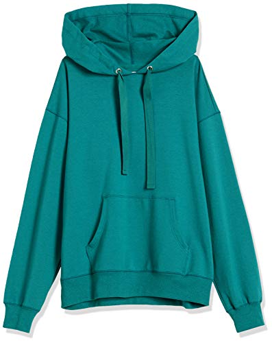 The Drop Women's Remi Loose French Terry Long Sleeve Hoodie Sweatshirt, Pacific Teal, XXS