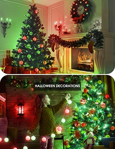 Woxeon 4 Pack A19 Green LED Light Bulbs, 9W Equivalent, Outdoor, Party, Christmas, Halloween, Home, Holiday Lighting