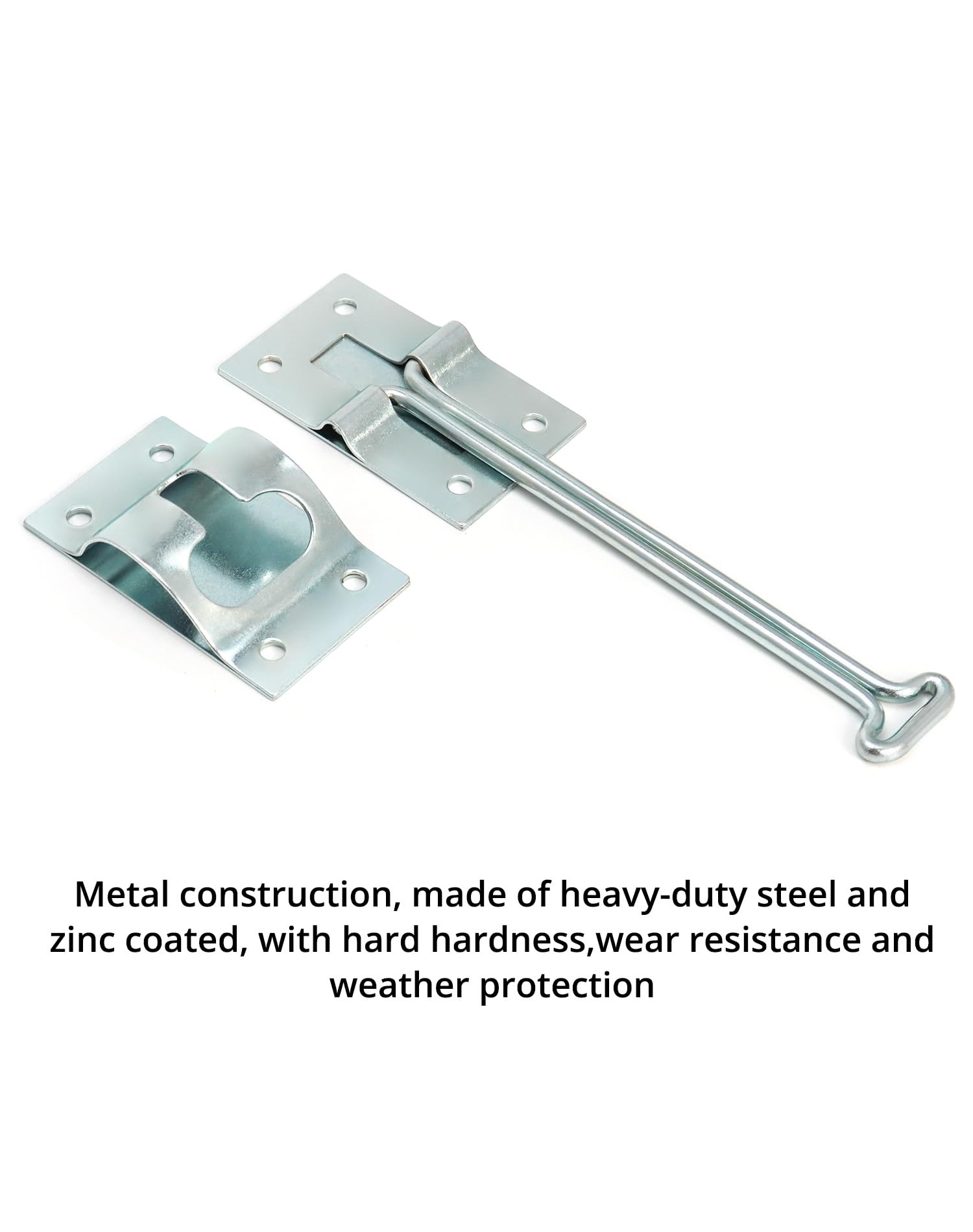 QWORK 4 Pcs 6" All Metal T-Style Door Holder Entry Door Catches for RV Trailer Camper Exterior Door Hold Hook Screws
