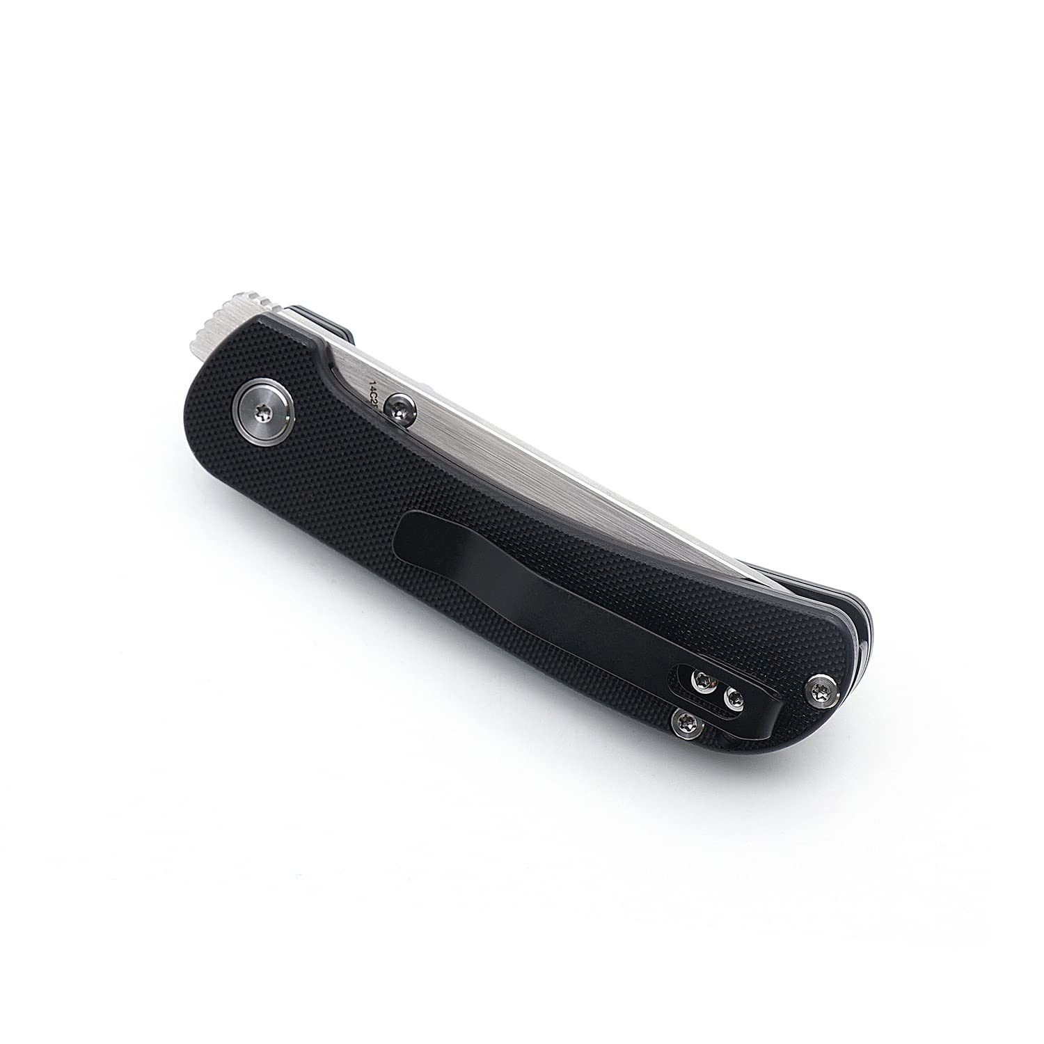 Miguron Knives M Takog Pocket Folding Knife 3.0" 14C28N Stonewashed Blade Black G10 Handle MGR-805WH