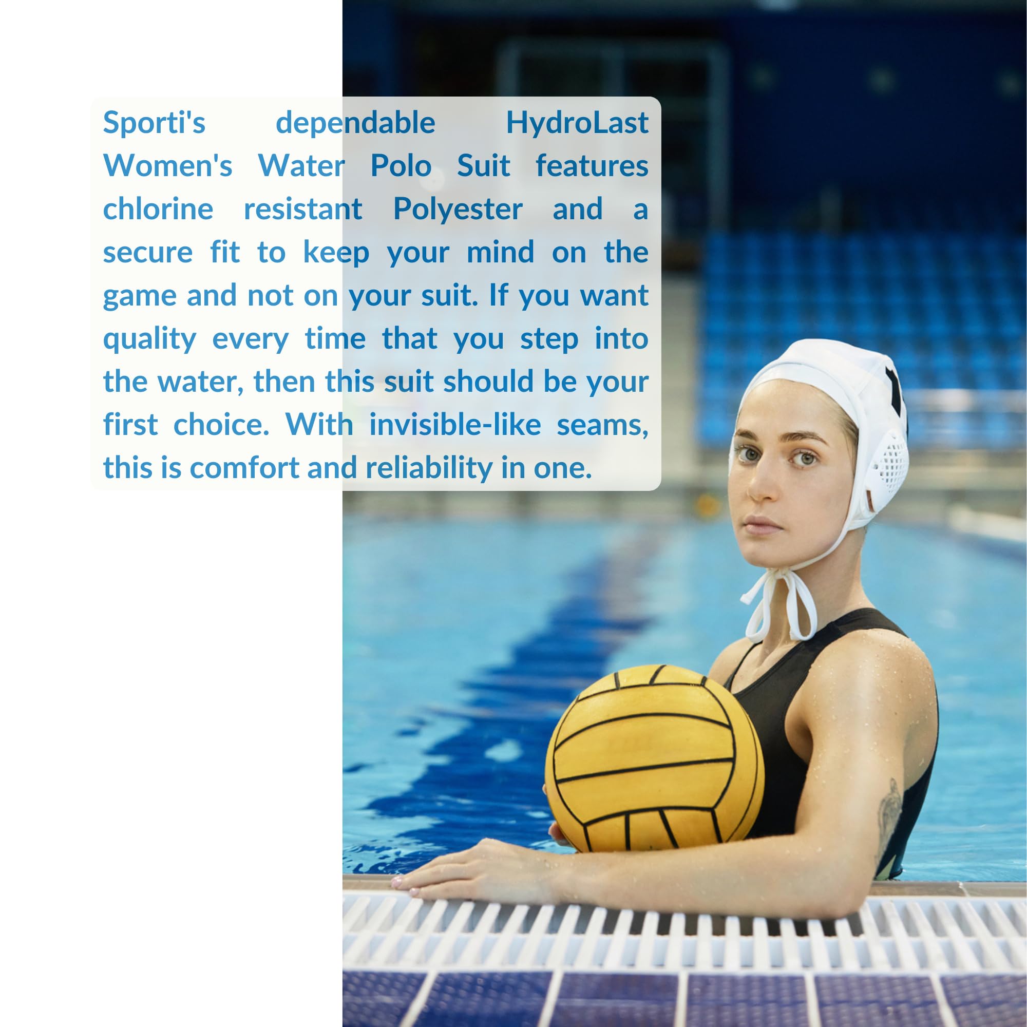 Sporti HydroLast Women's Water Polo Suit - Navy - 34