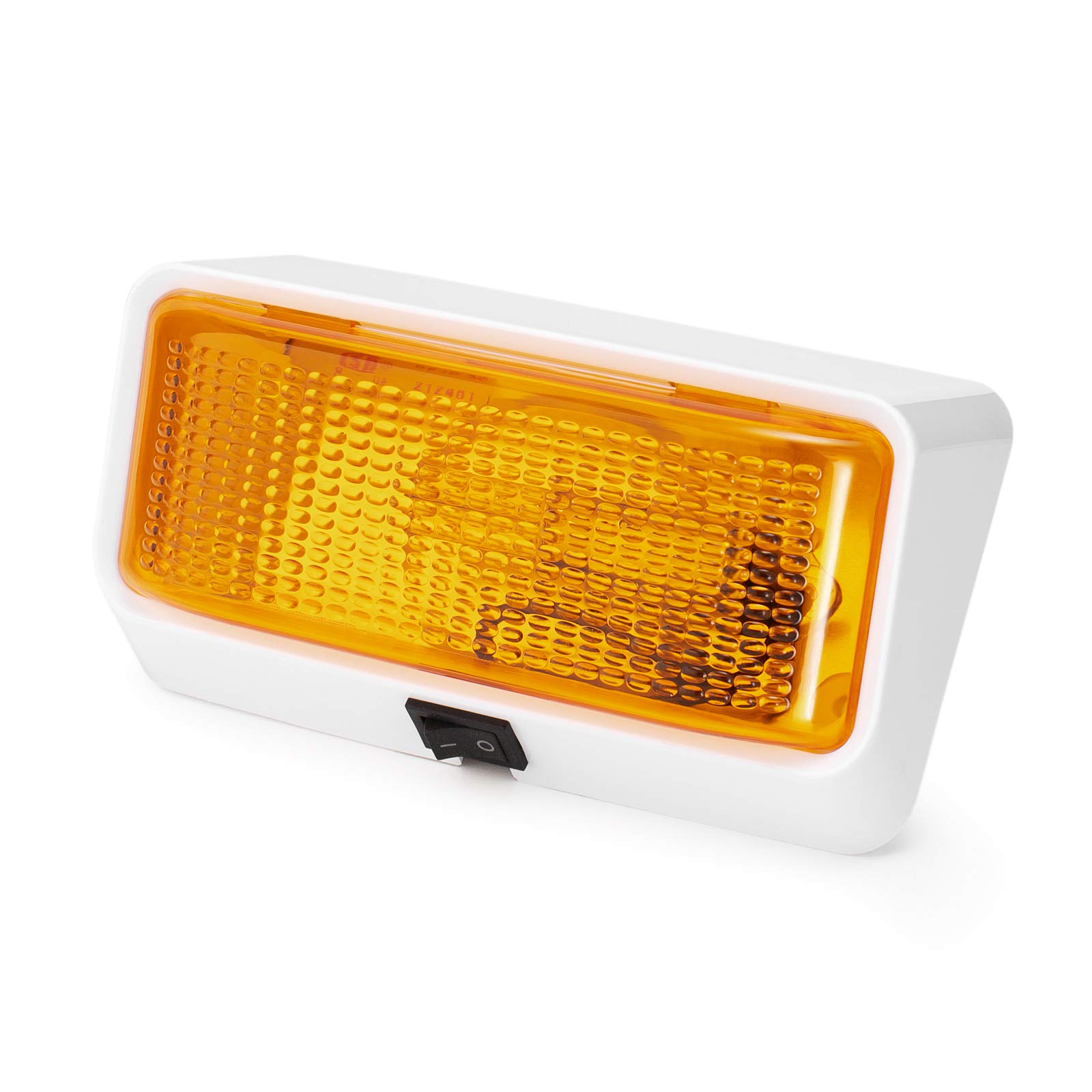 Lumitronics 12V LED Exterior Outdoor Porch Light with On/Off Switch - Removable Clear & Amber Lenses Perfect Outside Replacement Lights for RVs, Motorhomes, Campers, 5th Wheels, Trailers! (White)