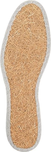 pedag Deo Fresh Natural Terry Cloth & Sisal Insoles, Handmade in Germany, Fully Washable, Perfect for Keeping Feet Dry and Fresh in The Summer, US W8 / EU 38, Grey, 3 Pair