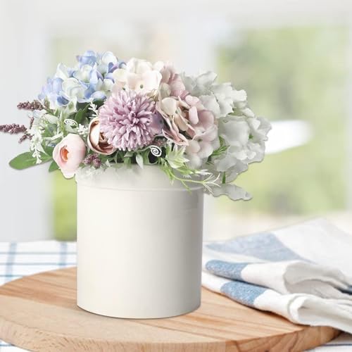 MEIGUI Ceramic Kitchen Utensil Holder, Utensil Crock Large Utensils Holder for Kitchen Decor, Cooking Tool Utensils Caddy for Countertop, Pure White