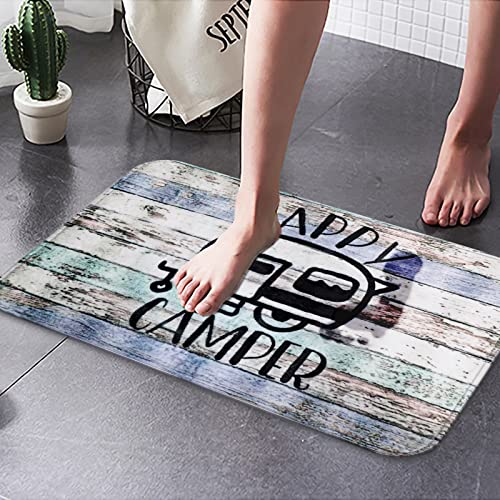 16x24 inches Happy Camper Non-Slip Doormat Bath Mat,Entrance Rug for Front Door Kitchen Floor Bath Tub Bedroom