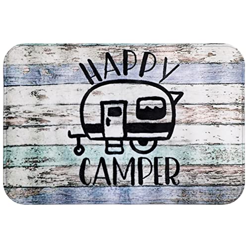 16x24 inches Happy Camper Non-Slip Doormat Bath Mat,Entrance Rug for Front Door Kitchen Floor Bath Tub Bedroom
