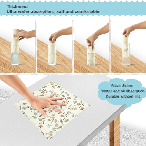 FRODOTGV Sunflowers Texture Pattern Kitchen Towel Microfiber Valentine Flour Sack Tea Towels Kitchen Terry Cloth Hand Towels Hand Towels Kitchen Decorative