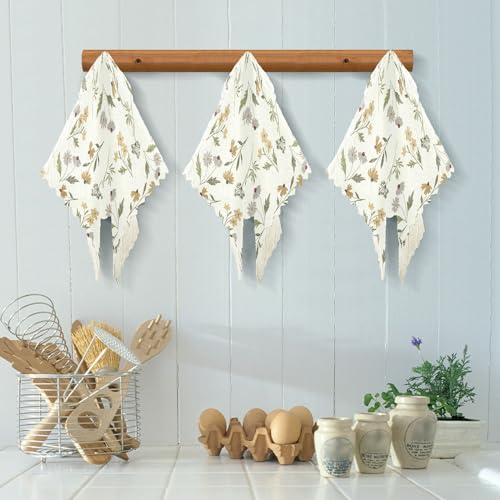 FRODOTGV Sunflowers Texture Pattern Kitchen Towel Microfiber Valentine Flour Sack Tea Towels Kitchen Terry Cloth Hand Towels Hand Towels Kitchen Decorative