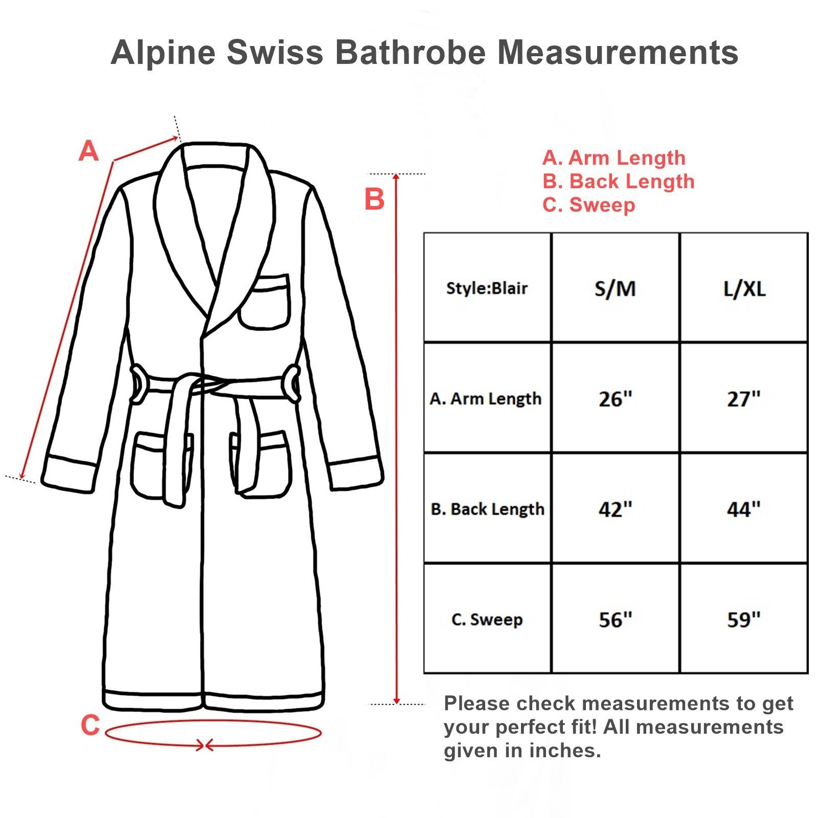 Alpine Swiss Blair Womens Cotton Terry Cloth Bathrobe Shawl Collar Velour Spa Robe LIL LXL