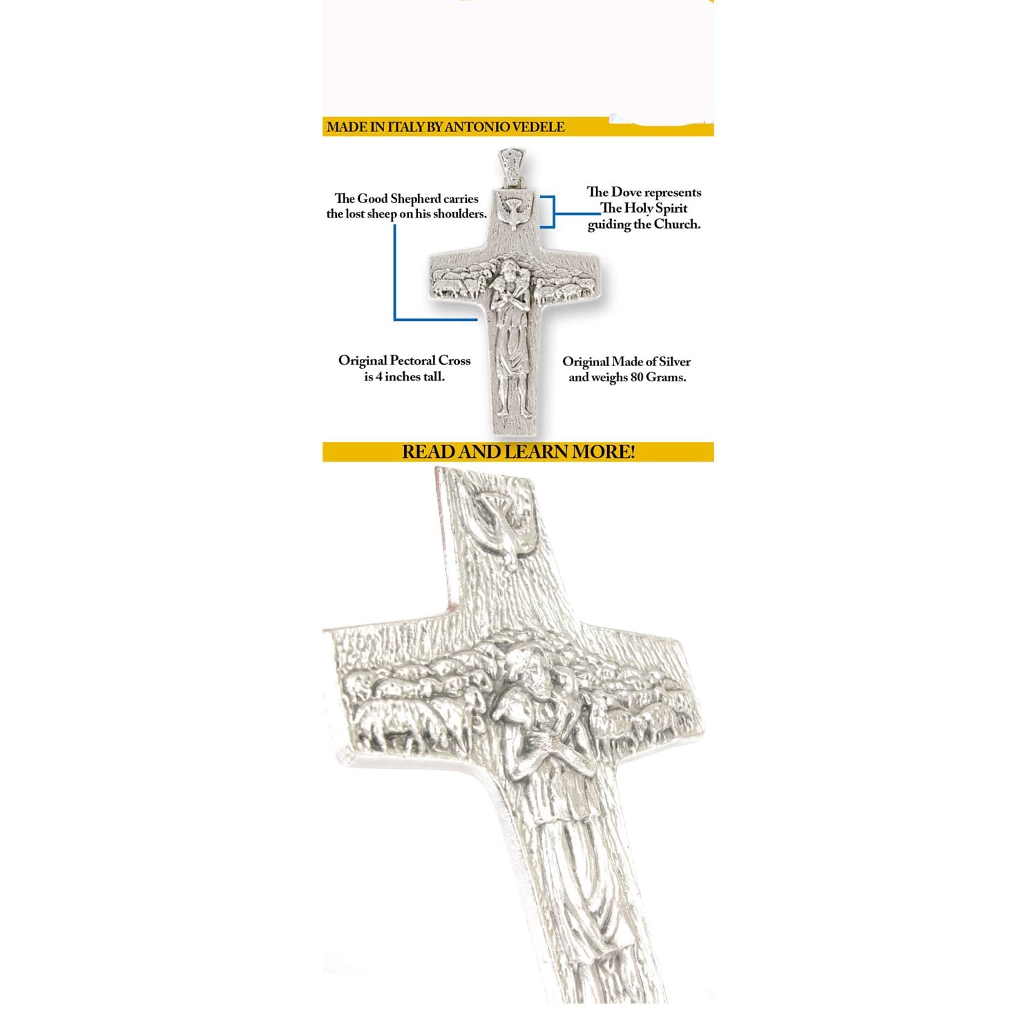 Cana Collection Pope Francis Rosary Keyring and Card Vedele Made in italy