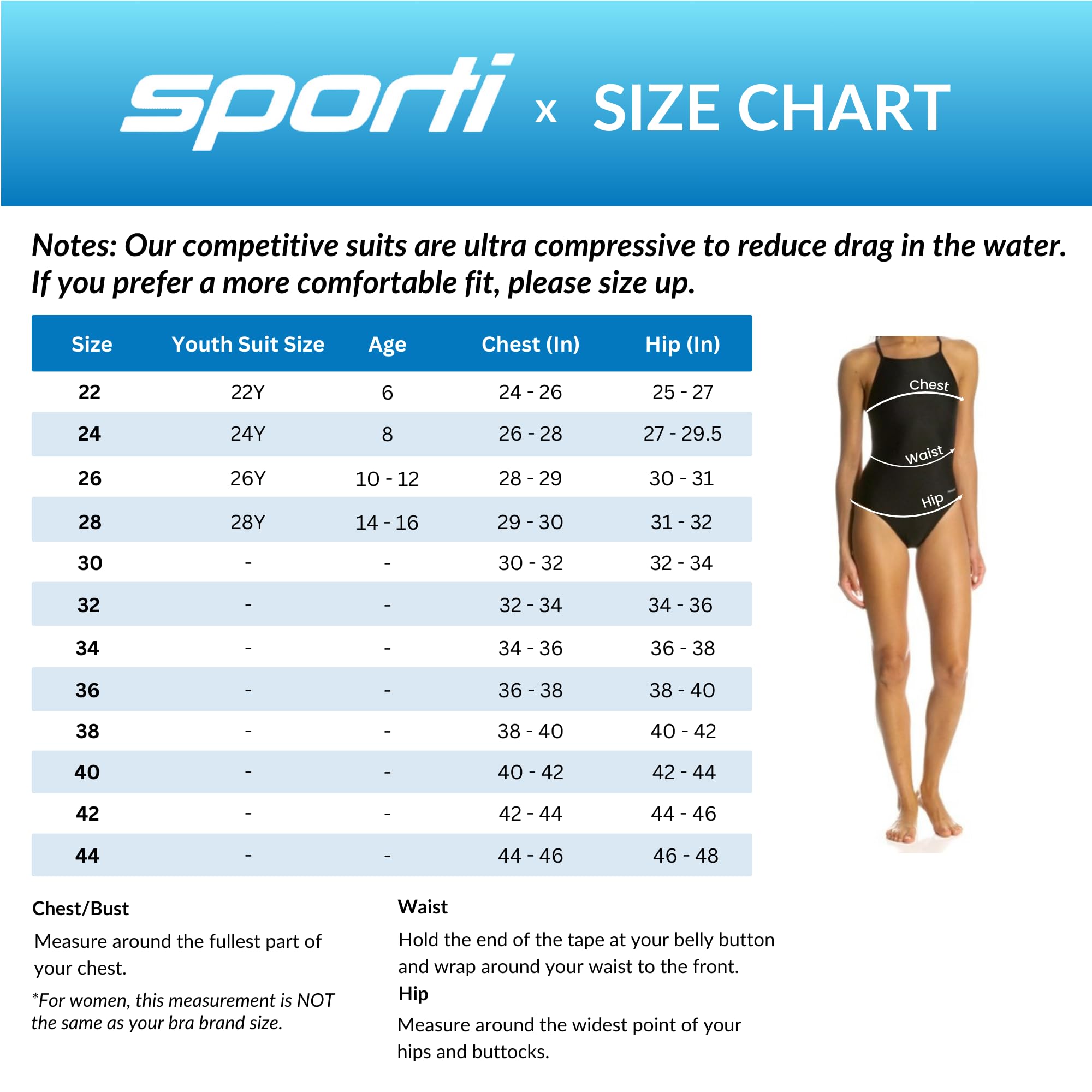 Sporti Solid Piped Thin Strap One Piece Swimsuit (34, Black/Royal)