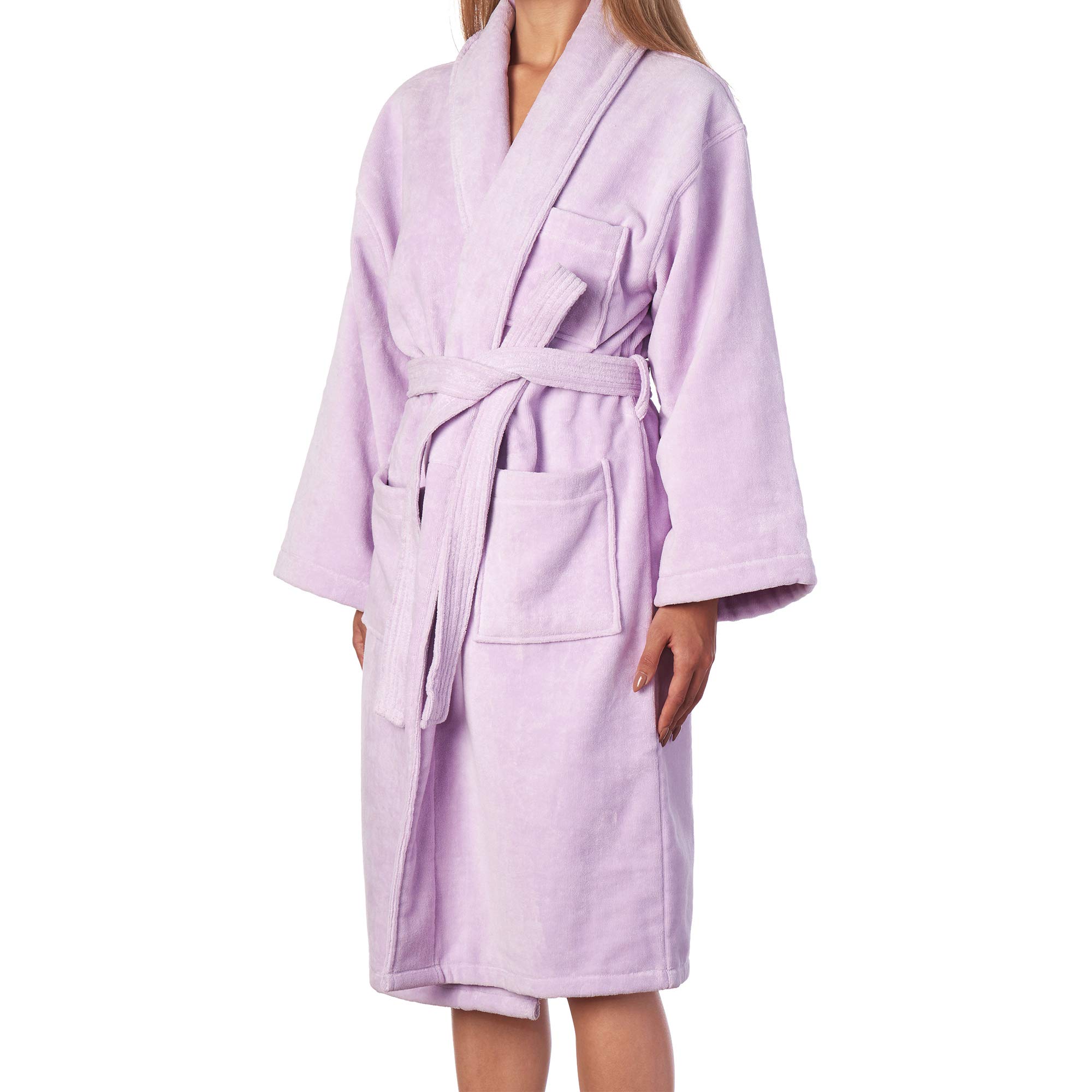 Alpine Swiss Blair Womens Cotton Terry Cloth Bathrobe Shawl Collar Velour Spa Robe LIL LXL