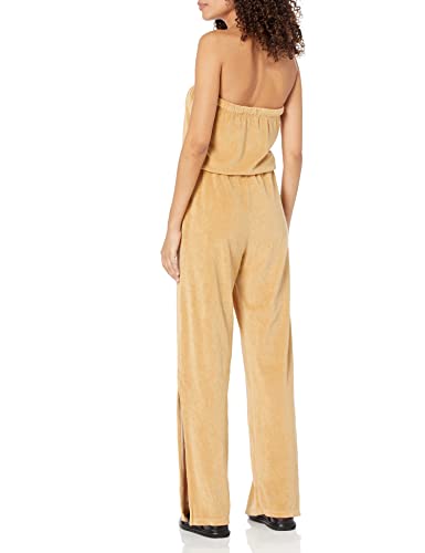 Monrow Womens Hr0145-terry Cloth Bandeau Jumpsuit, Irish Cream, Small US