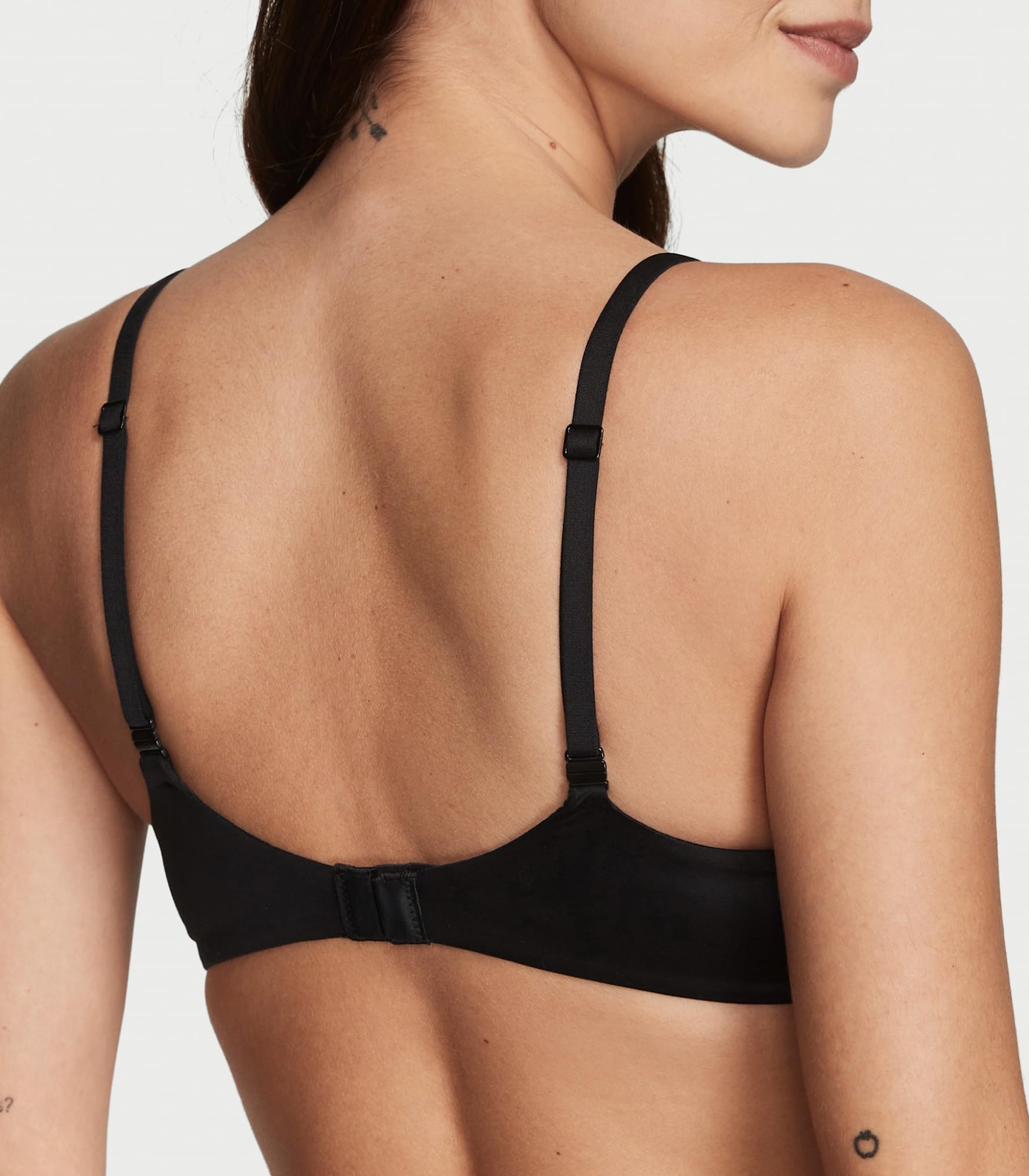 Victoria's Secret Perfect Coverage T Shirt Bra, Full Coverage, Lightly Lined, Adjustable Straps, Bras for Women, Body by Victoria Collection, Black (34B)