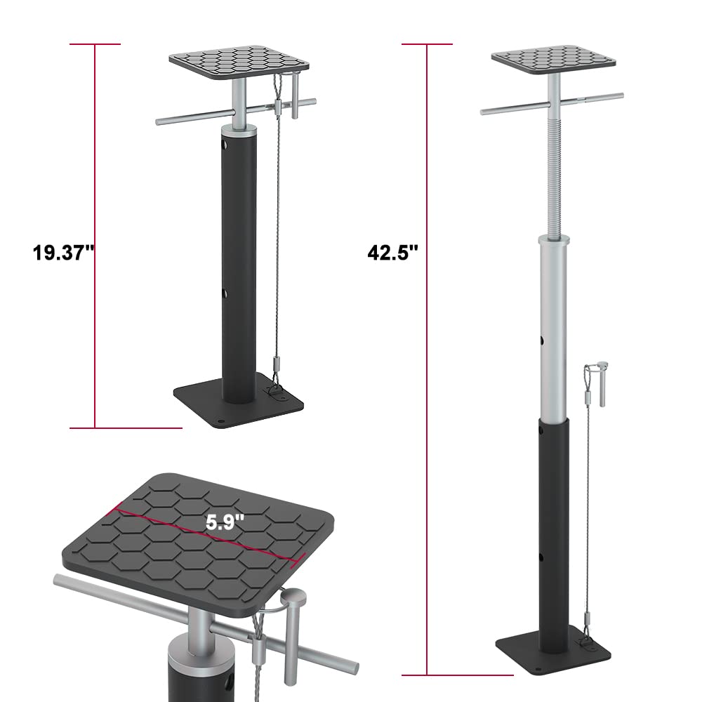 2pcs Heavy Duty RV Slide Out Support Jacks Adjusts from 20" to 42", 5000lb Capacity with Flat Bottom Slide-Outs for RV, Camper and Travel Trailer. (20" to 42")