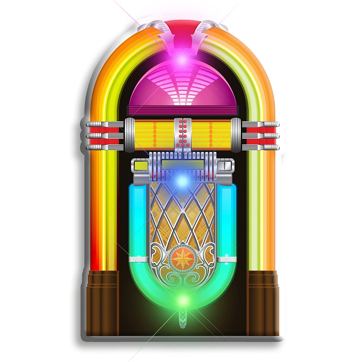 1950's Jukebox Light Up Flashing LED Lapel Pins (Set of 25)