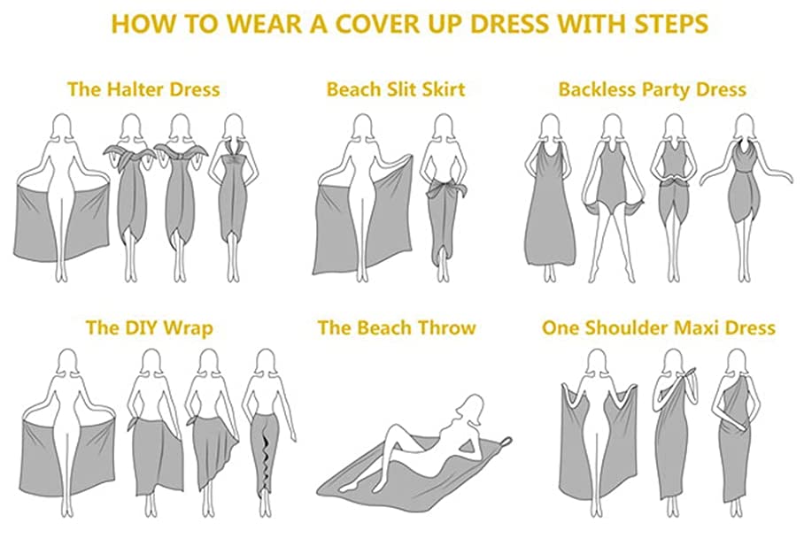 Fadalo Plus Size Spaghetti Strap Cover Up Beach Backless Wrap Long Dress (Black, xx_l)