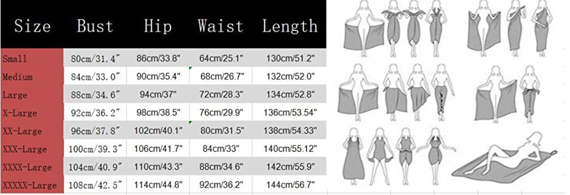 Fadalo Plus Size Spaghetti Strap Cover Up Beach Backless Wrap Long Dress (Black, xx_l)
