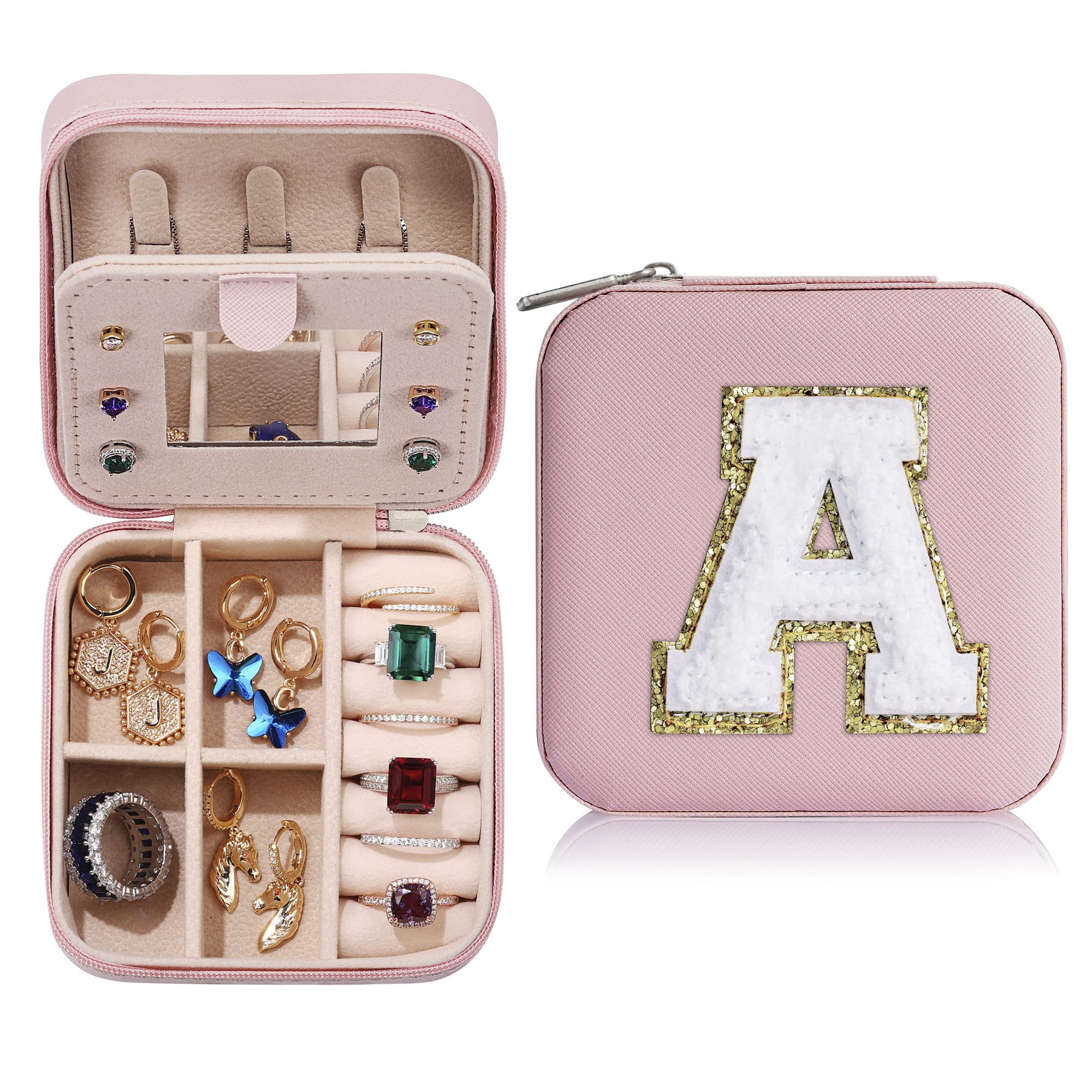 Yqljew Graduation Gifts for Women Girls - Travel Jewelry Case for Women, Small Jewelry Travel Case| Mini Jewelry Case| Birthday Gifts for Women Gifts for Girlfriend Gifts for Friends Jewelry Holder