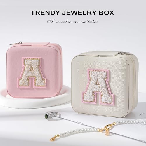 Parima Best Friend Birthday Gifts - Travel Jewelry Case | Gifts for Friends | Friend Gifts for Women Birthday Unique Gifts | Travel Gifts for Friends | Mothers Day Gifts for Women - Letter K, Pink