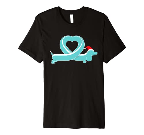 Funny Dachshund Santa Claus Christmas Stocking Stuffer Premium T-Shirt