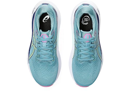 ASICS Women's Gel-Kayano 30 Running Shoes, 9.5, GRIS Blue/Lime Green