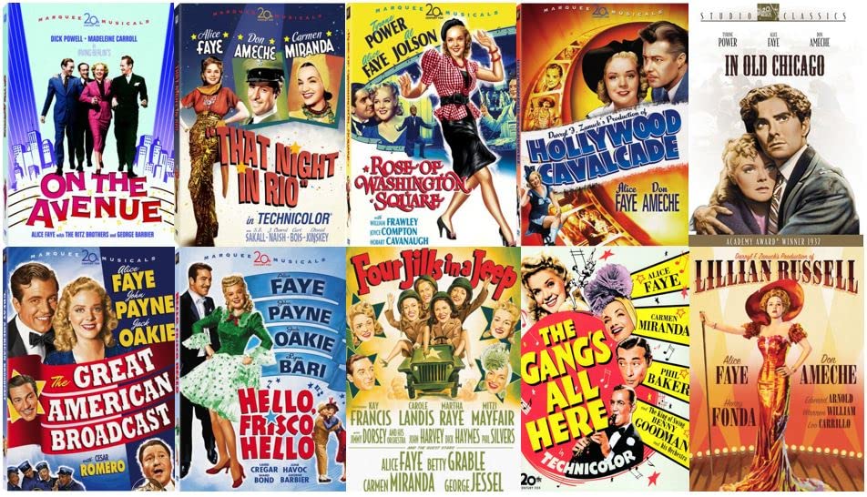 Ultimate Alice Faye 10-Movie Collection: In Old Chicago / On the Avenue / That Night in Rio / Rose of Washington Square / Hollywood Cavalcade / The Great American Broadcast / Hello Frisco Hello / Four Jills in a Jeep / The Gang's All Here / Lillian Russel