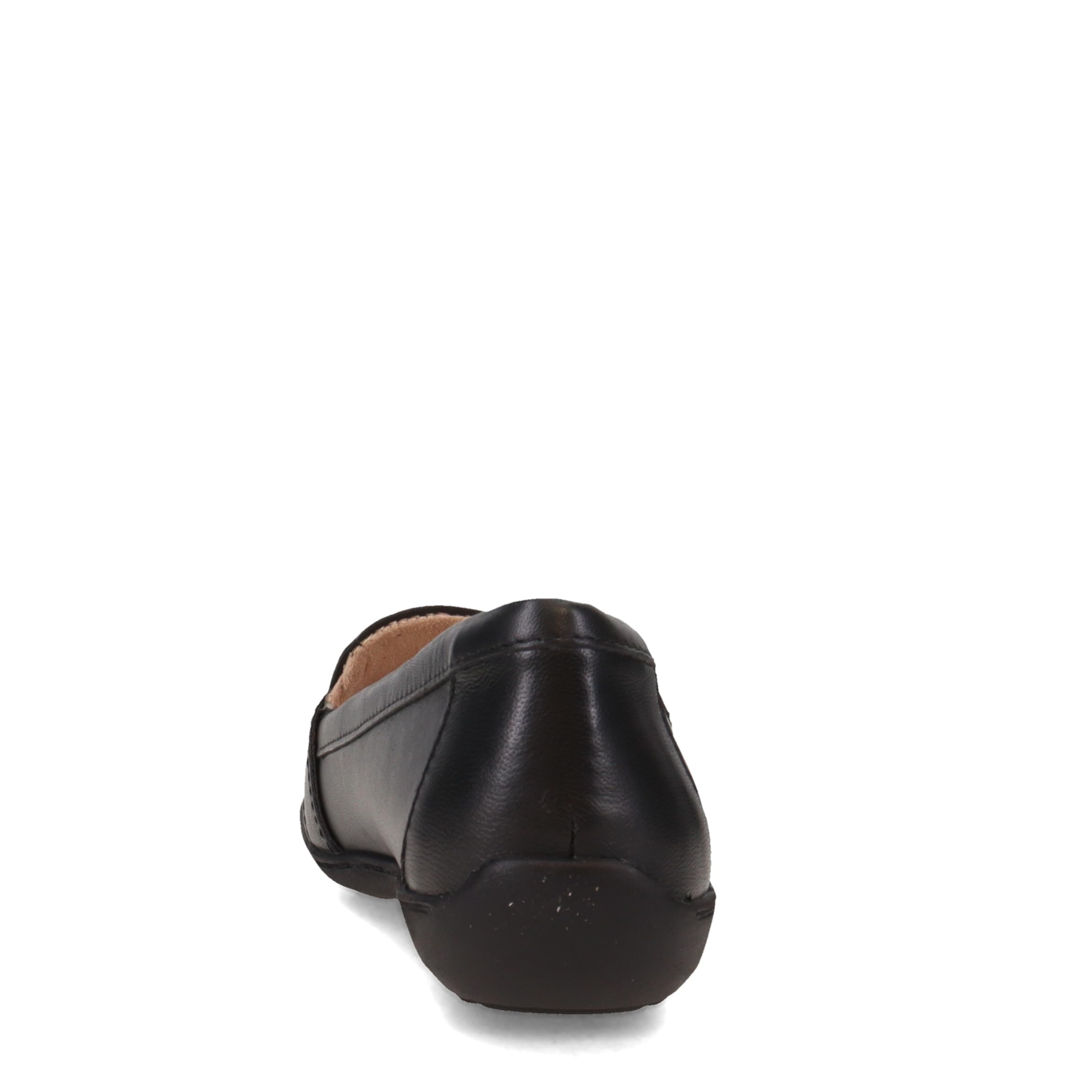 Naturalizer Soul Womens Kentley Slip On Memory Foam Loafer with Ornament, Black Leather, 8 M