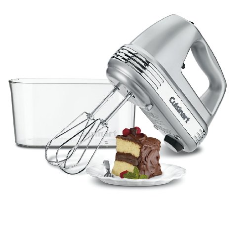 Cuisinart HM-90BCS Power Advantage Plus 9-Speed Handheld Mixer with Storage Case, Brushed Chrome