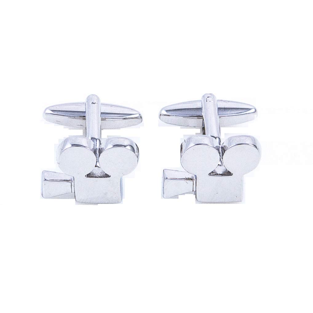 MRCUFF Hollywood Movie Camera Pair Cufflinks in a Presentation Gift Box & Polishing Cloth