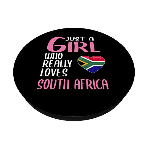 Womens Travel Gift Just A Girl Who Really Loves South Africa PopSockets PopGrip: Swappable Grip for Phones & Tablets