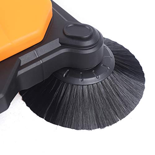 OCASAMI Outdoor Hand Push Floor Sweeper, Industrial Manual Floor Sweeper Non Electric, 12 Gallon Capacity Container, 26.77" Sweeping Width, Sweeps 29277 Square Feet/Hour