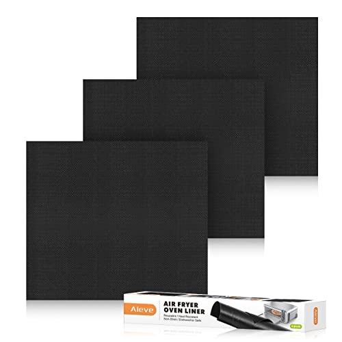 AIEVE Air Fryer Oven Liners, 3 Pack Non-stick Air Fryer Oven Mat Baking Mat Compatible with Ninja Foodi SP101 SP201 SP301 Ninja Air Fry Oven Toaster Oven Microwave Bottom of Gas & Electric Oven